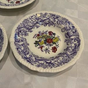 Spode | Dining | Vintage Spode Purple China 8 In Soup Bowl Set | Poshmark
